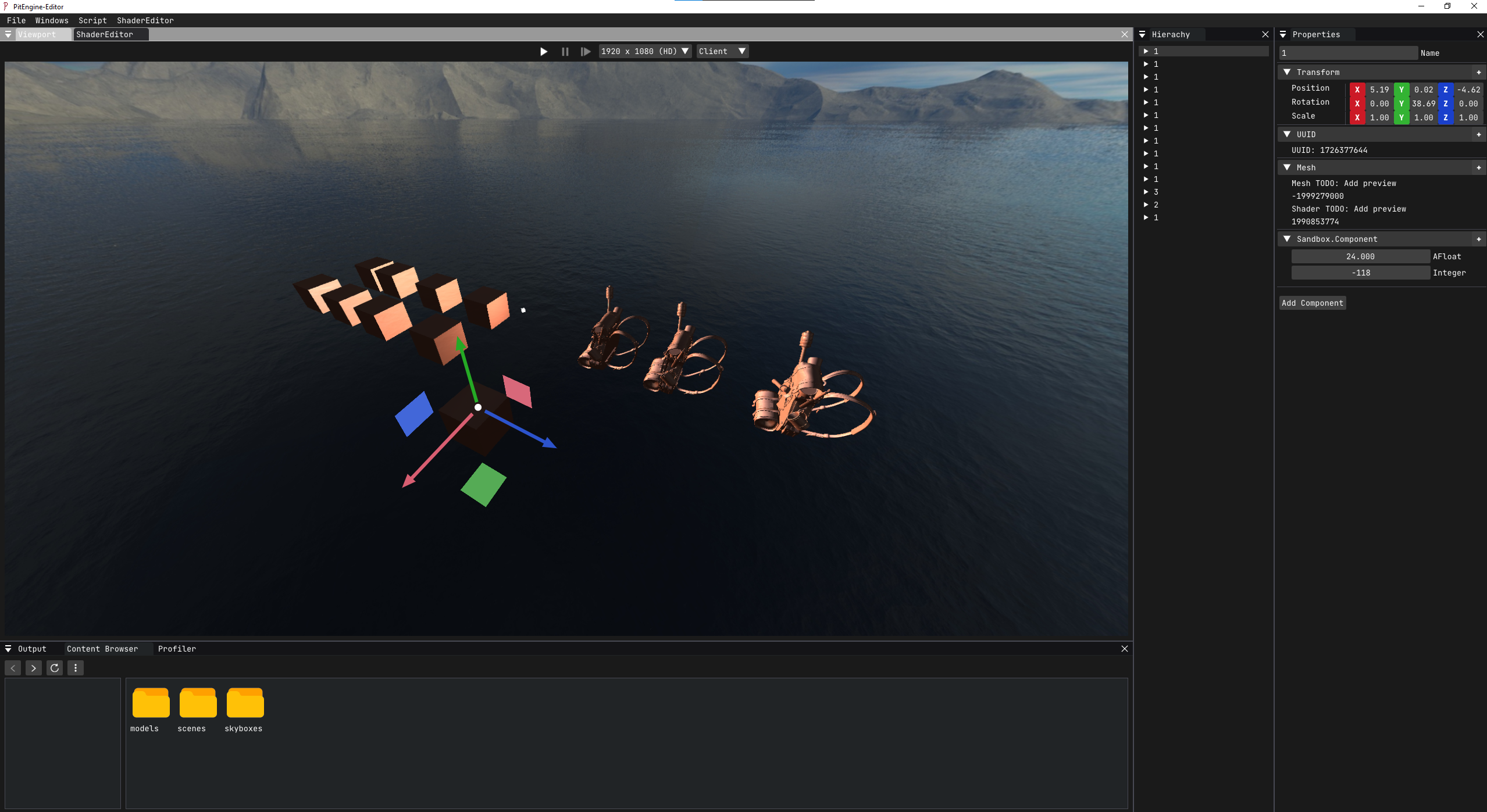 GitHub - Peanutt42/PitEngine: 3D GameEngine with Editor, C++20, hobby project