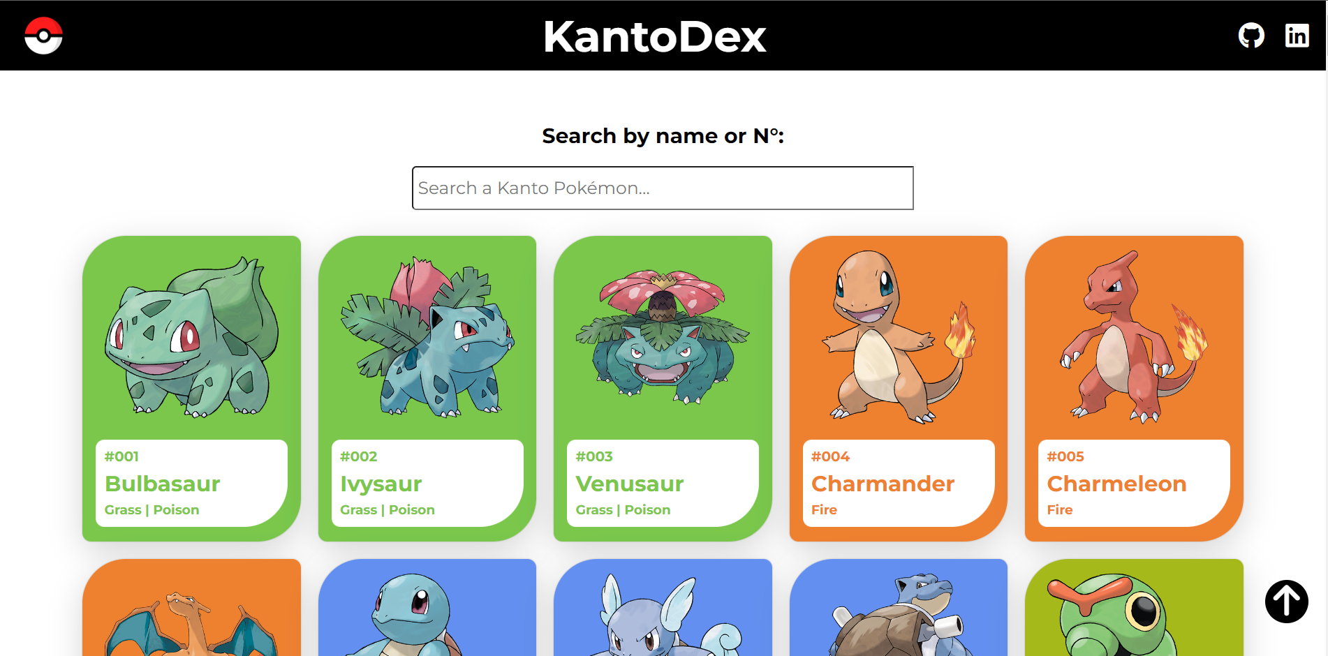 GitHub - caio3ms/pokedex-js: Pokédex com todos os 151 Pokémons da 1 ...