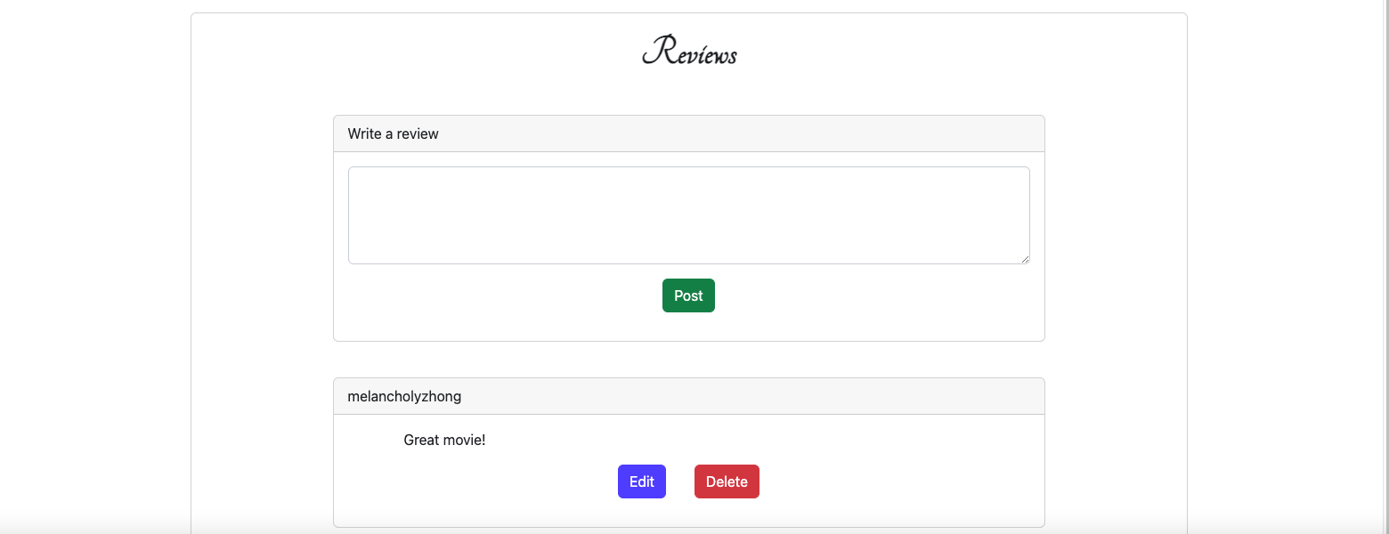 GitHub - MelancholyZhong/Moviewer: CS5610 Course Project 3