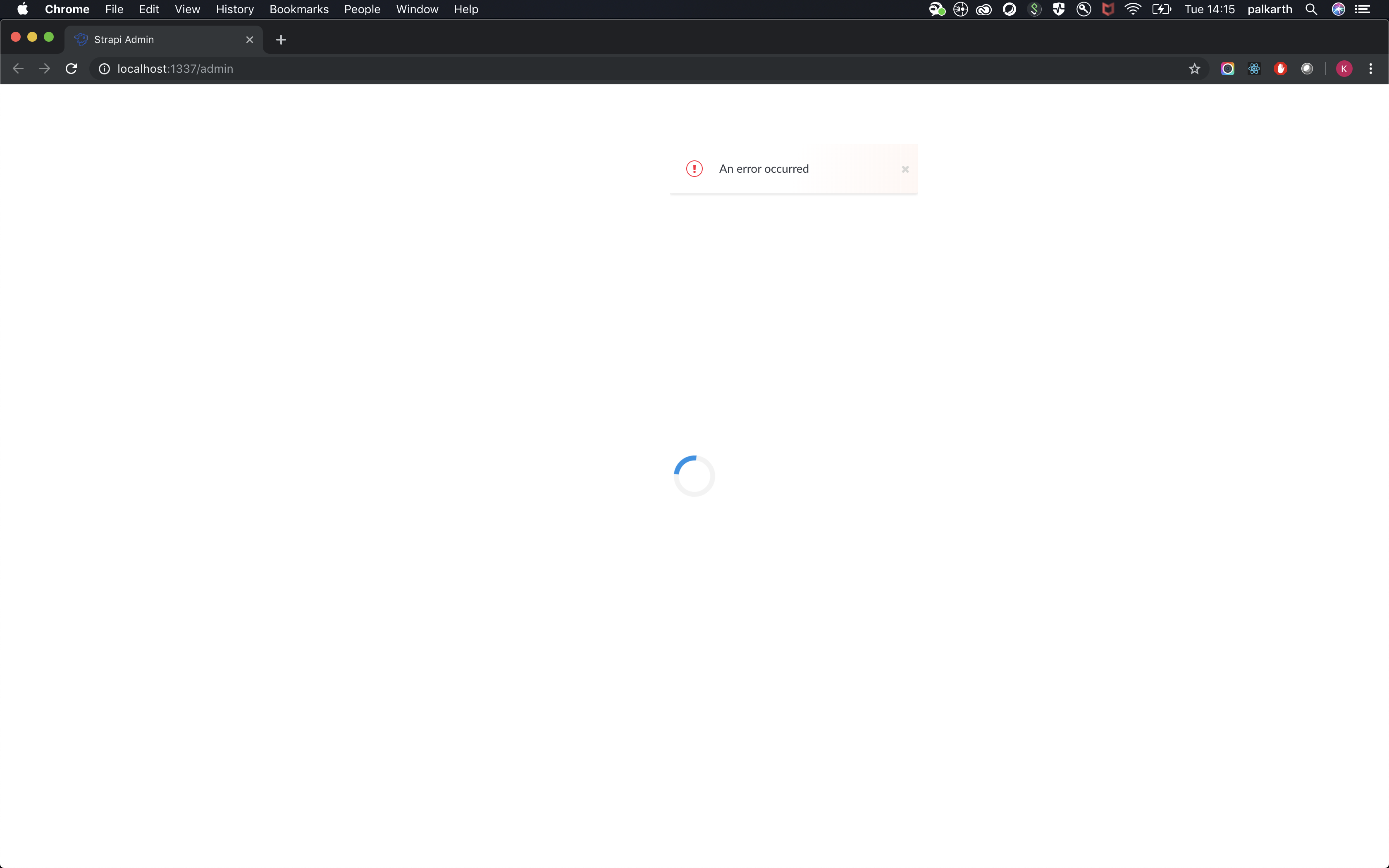 Strapi Start Admin Page An Error Occurred · Issue 4085 · Strapi