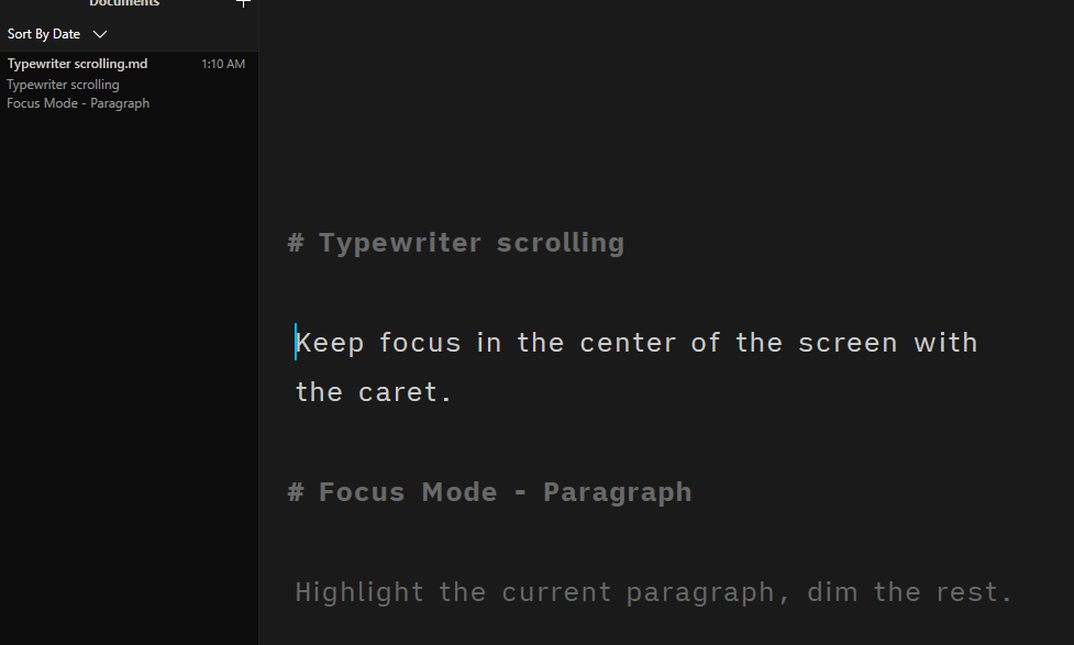 [Feature request] Typewriter scrolling and Focus Mode - Paragraph · Issue #11074 · notepad-plus ...