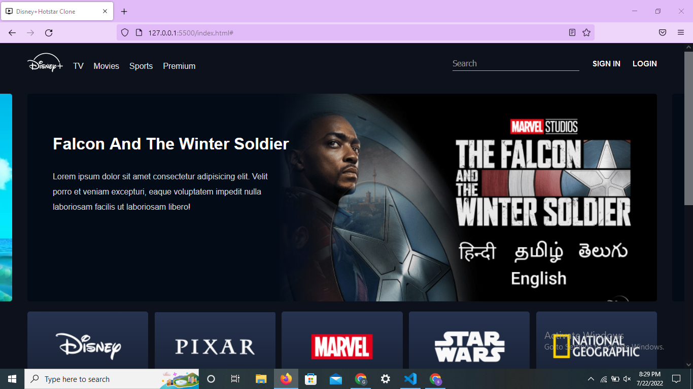 GitHub - SnehaG24/DisneyPlus_Hotstar_Clone-Project: DisneyPlus_Hotstar_Clone Using Html Css ...