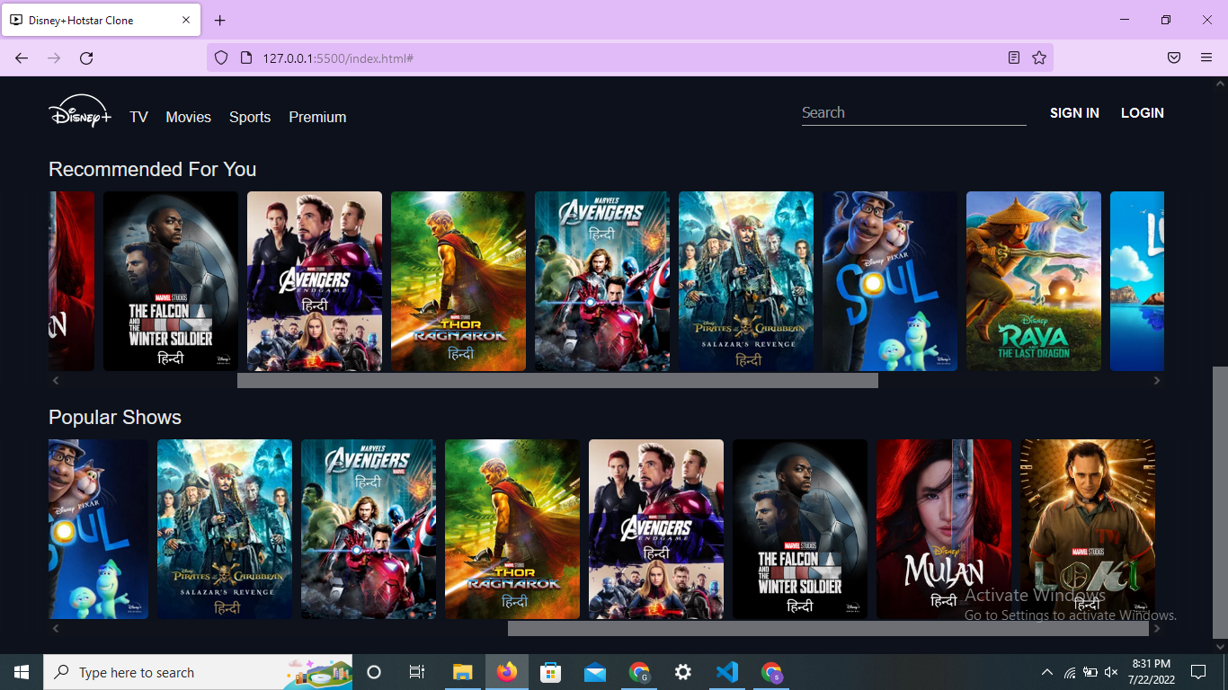 GitHub - SnehaG24/DisneyPlus_Hotstar_Clone-Project: DisneyPlus_Hotstar_Clone Using Html Css ...