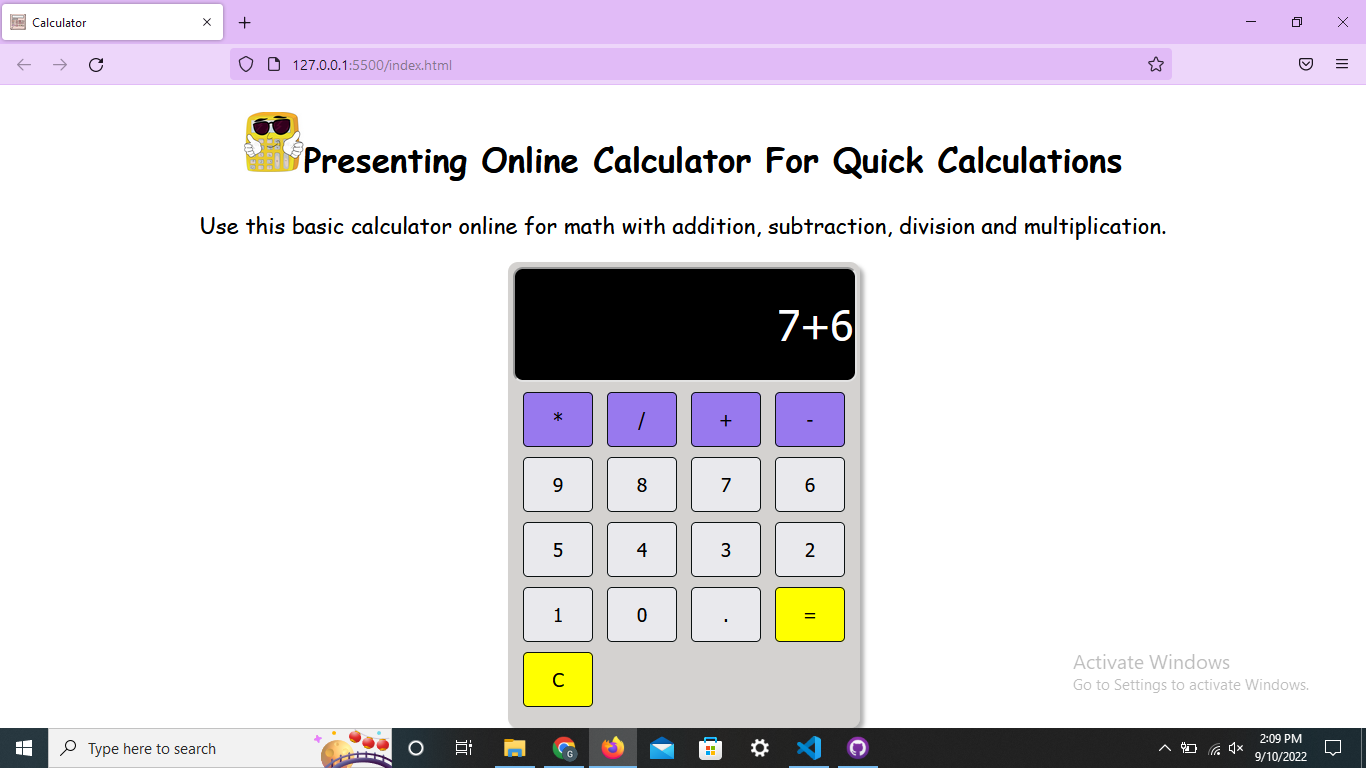 Github Snehag24 Javascript Calculator Online Calculator For Quick Calculations