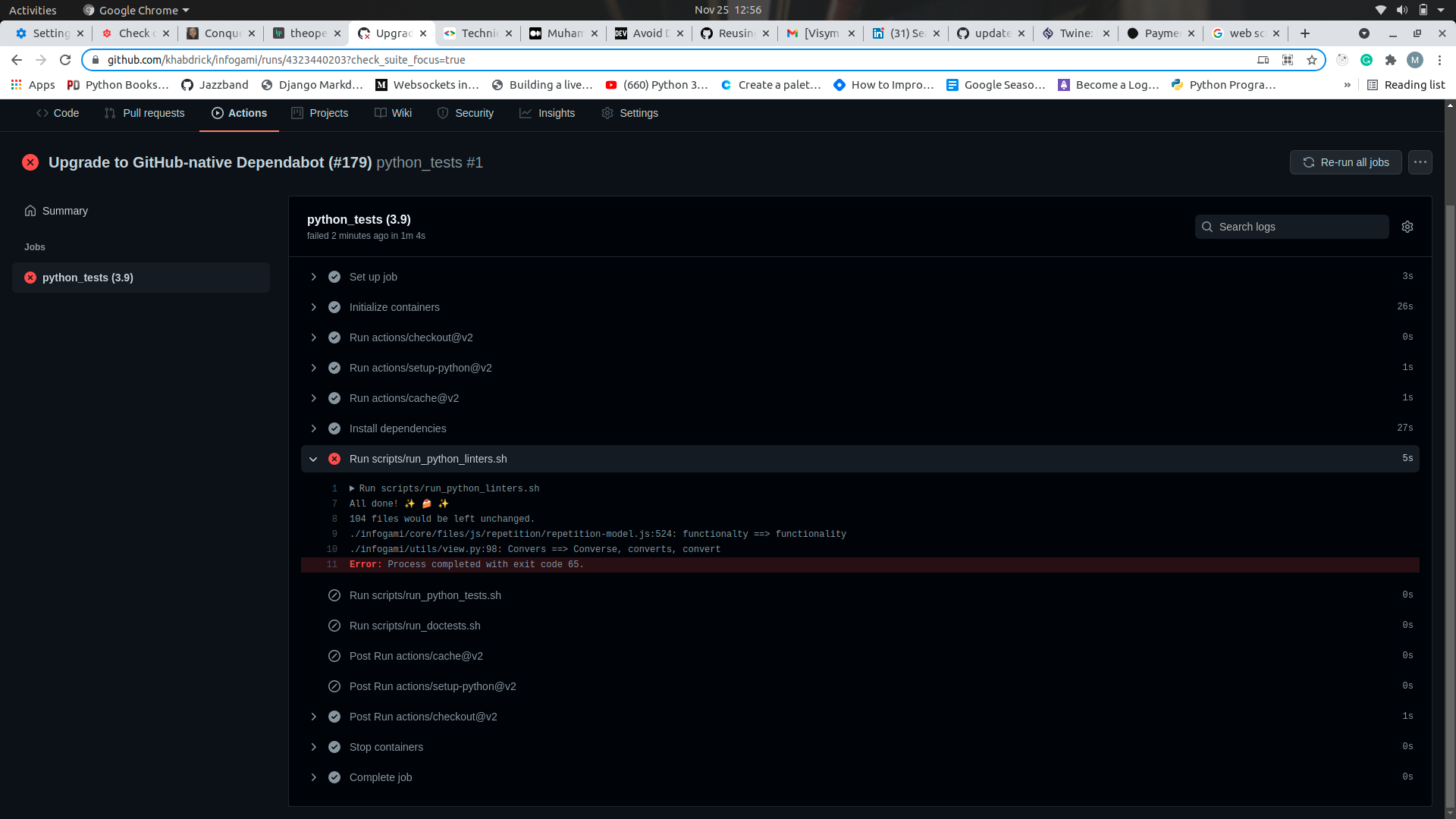 Freshly forked repo: python3.9 errors · Issue #5926 · internetarchive/openlibrary · GitHub