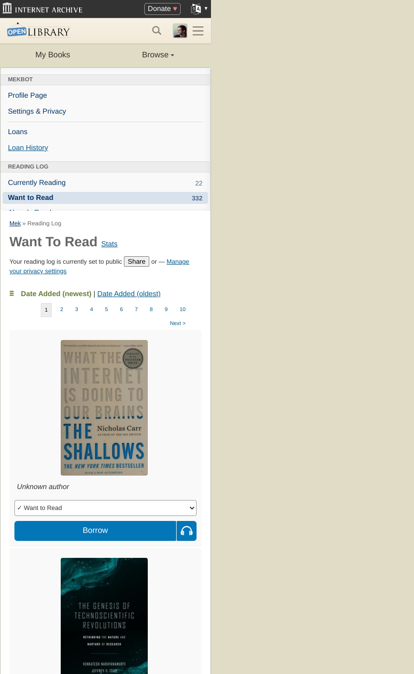 My Books Page: mobile Redesign · Issue #6857 · internetarchive ...