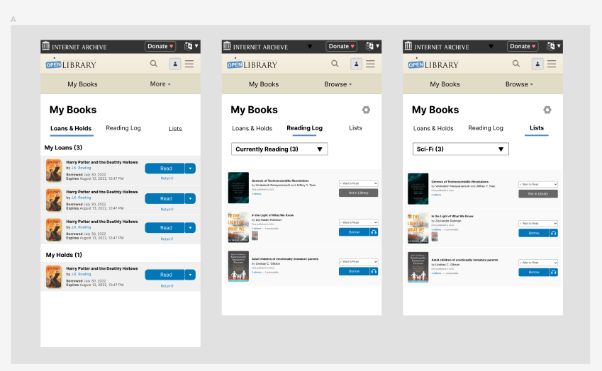 My Books page Mobile Navigation Redesign · Issue #6859 ...