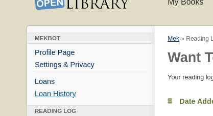Remove "profile + settings" from My Books navigation · Issue #7020 · internetarchive/openlibrary ...