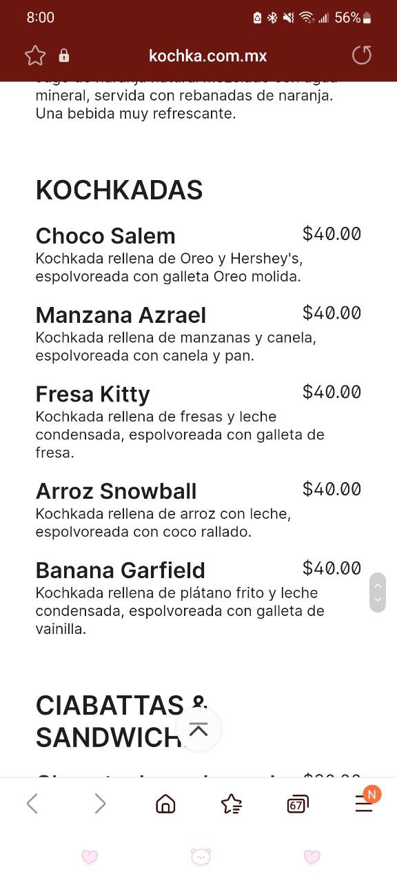 Abacus KO: when scanning the QR code, on our online menu "Arroz ...