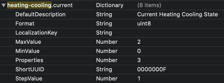 Missing value for "Current Heating Cooling State" · Issue #815 · homebridge/HAP-NodeJS · GitHub