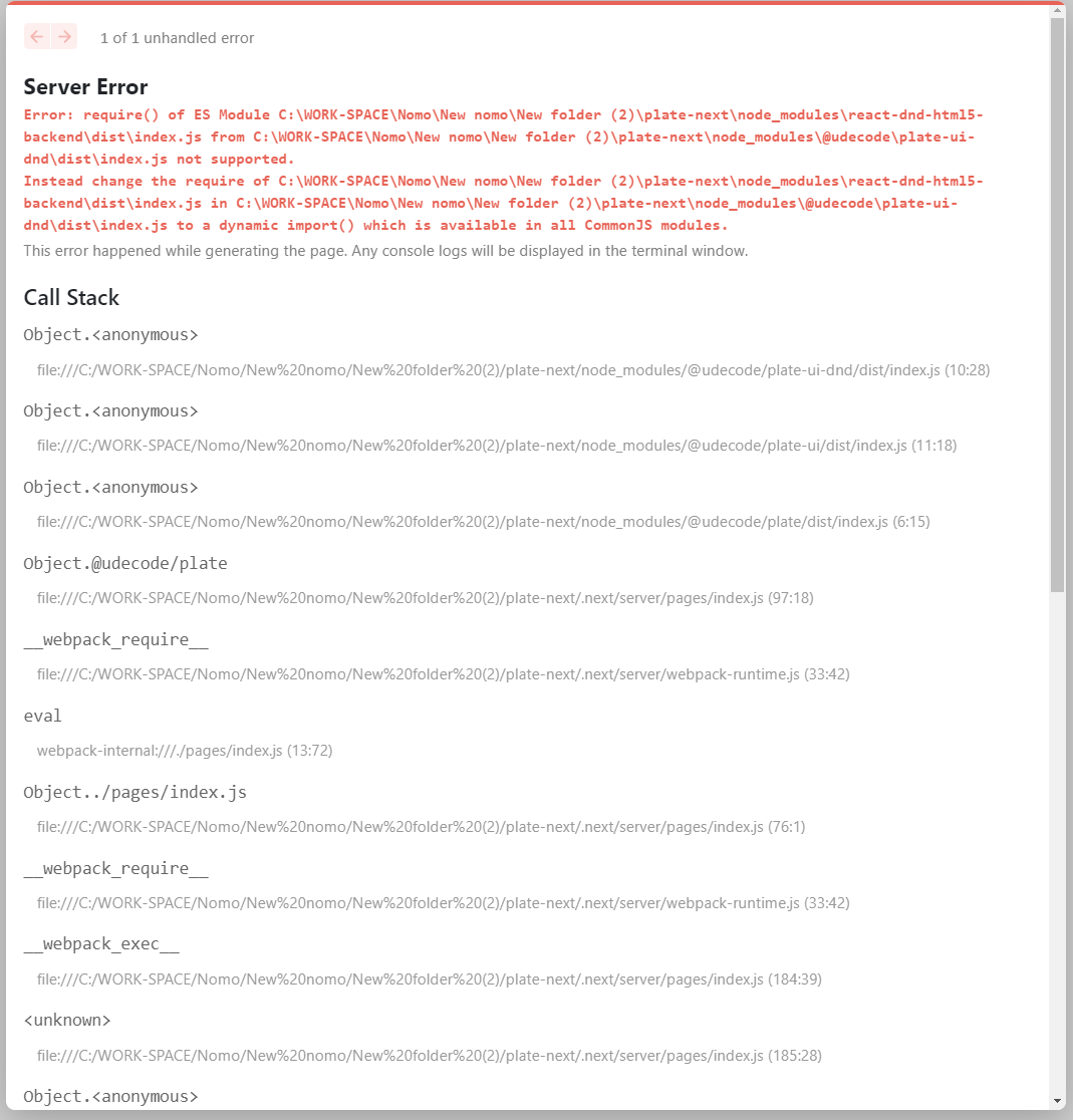 plate-dnd support for Nextjs · Issue #1606 · udecode/plate · GitHub