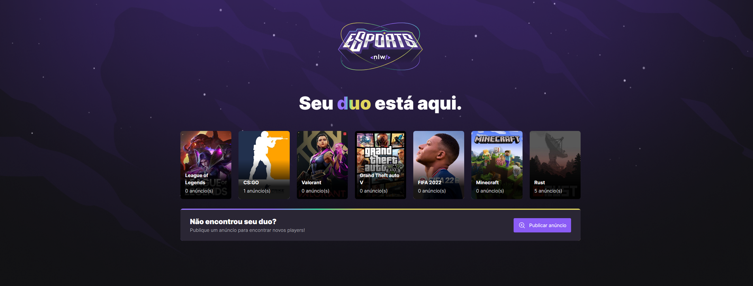 GitHub - 7iagoCabral/App-NLW-eSports-Rocketseat