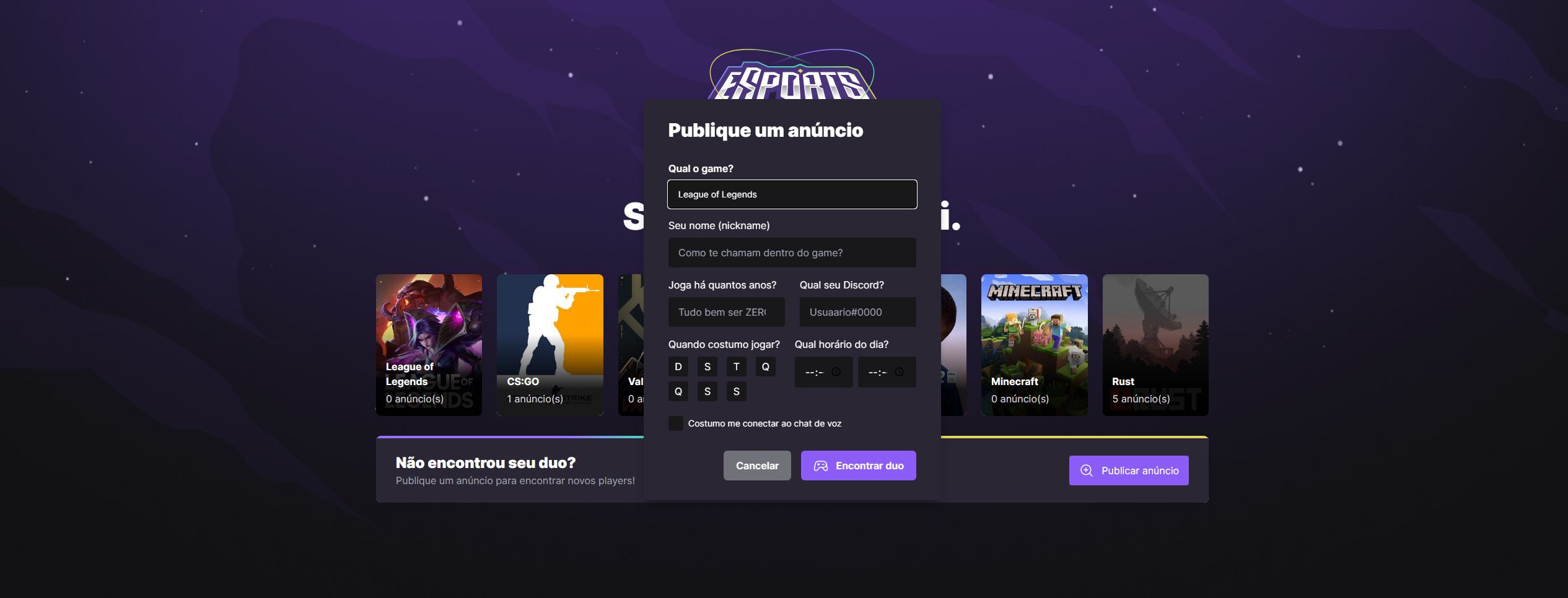 GitHub - 7iagoCabral/App-NLW-eSports-Rocketseat