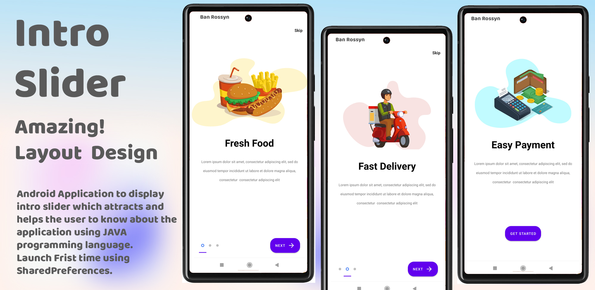 GitHub - gosnippets/IntroScreen-Layout-UI-Design: Android Application to display intro slider. 3 ...