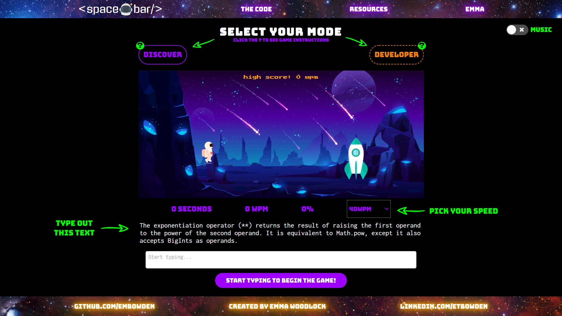 GitHub - embowden/space-bar-game