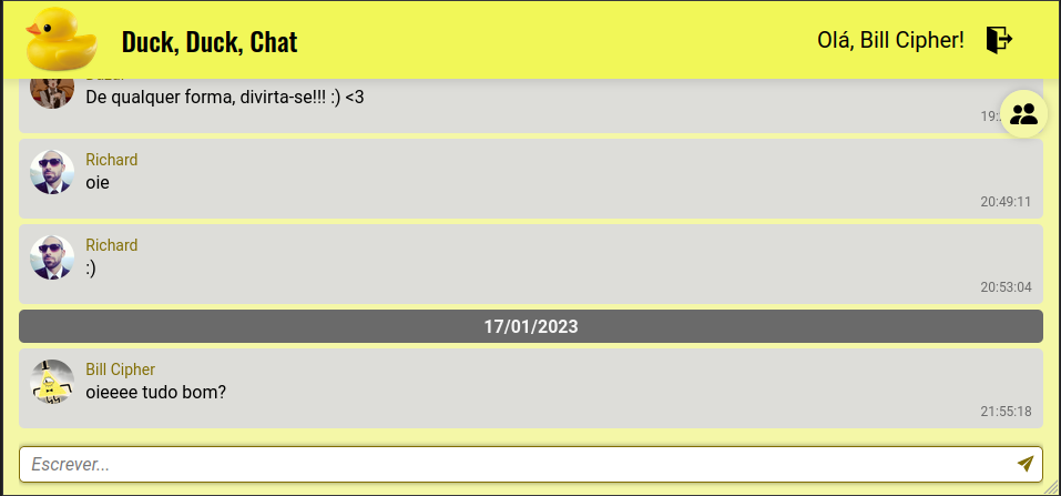 GitHub - anatfernandes/duck-duck-chat-frontend: Simulador de chat.
