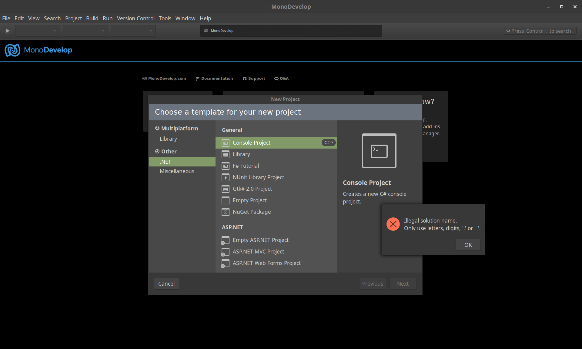 Cannot Create Filesolution · Issue 6020 · Monomonodevelop · Github