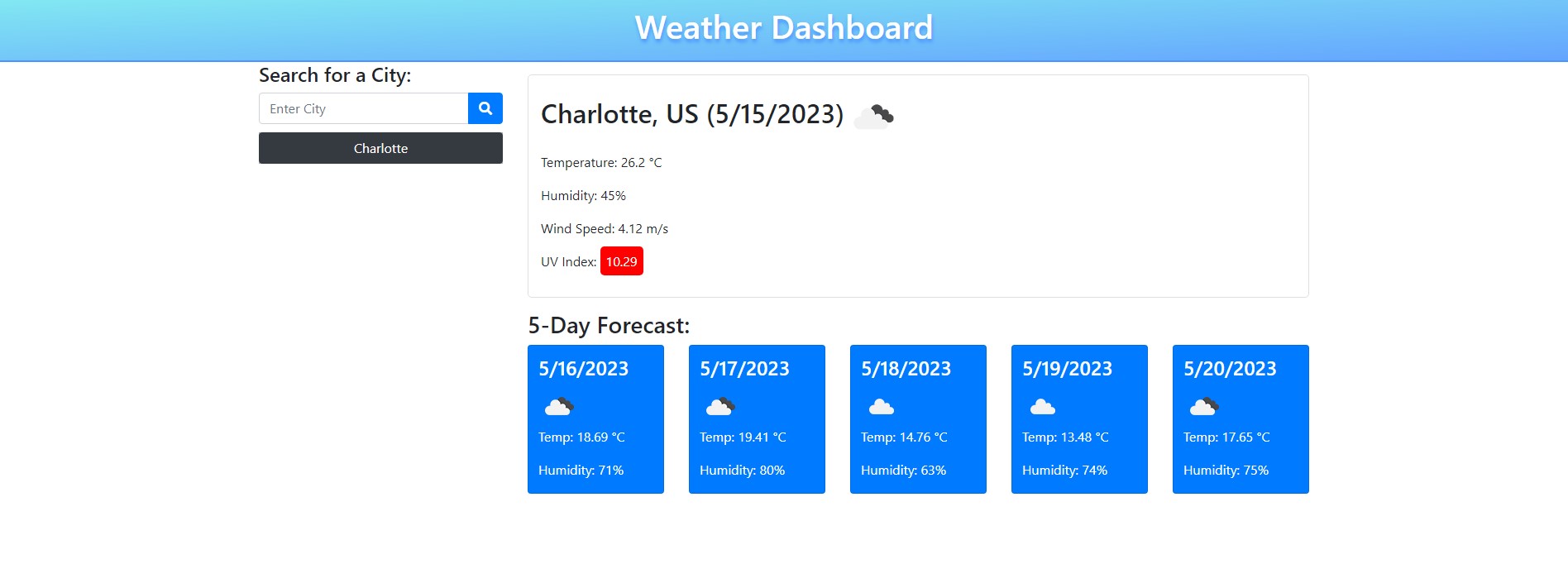 GitHub - gabriellapinto/weather-dashboard
