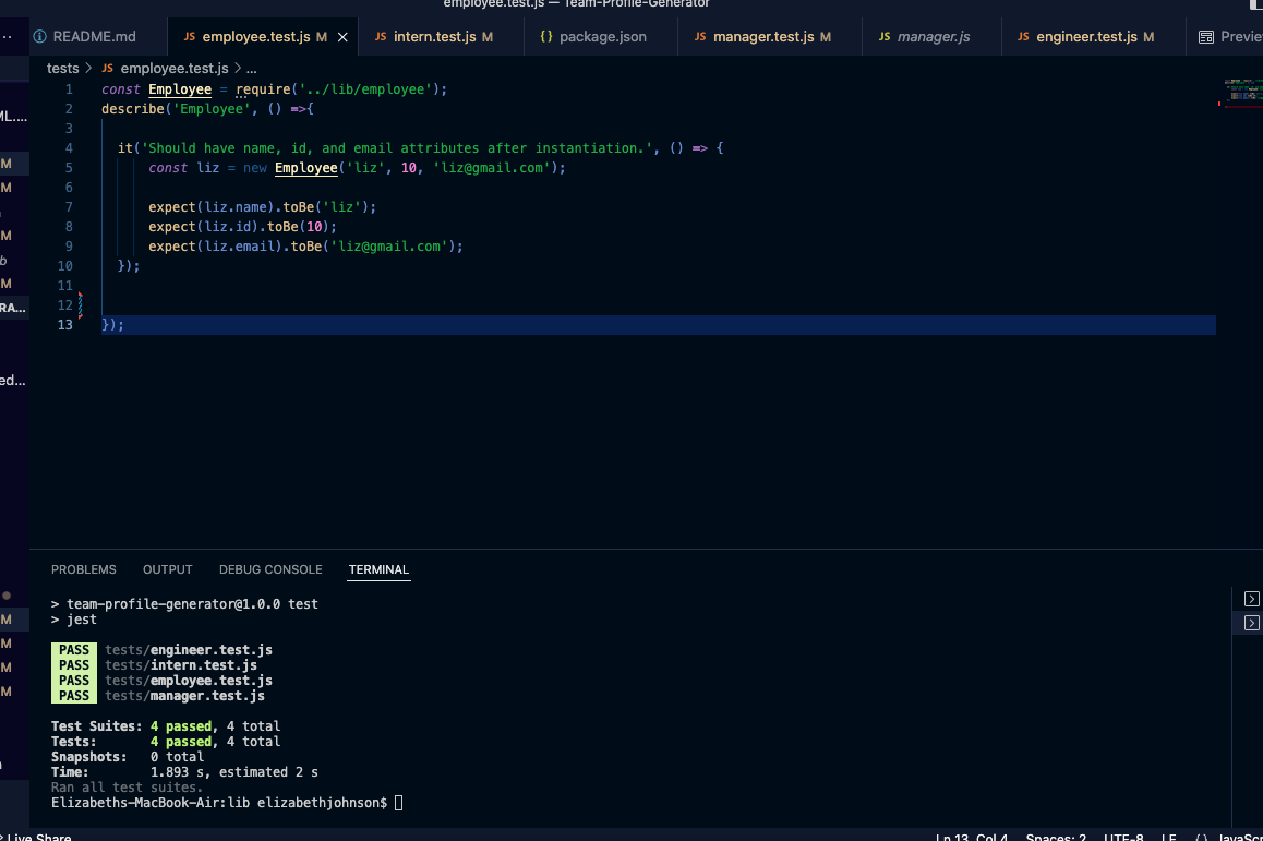 GitHub - ekkjohnson/Team-Profile-Generator