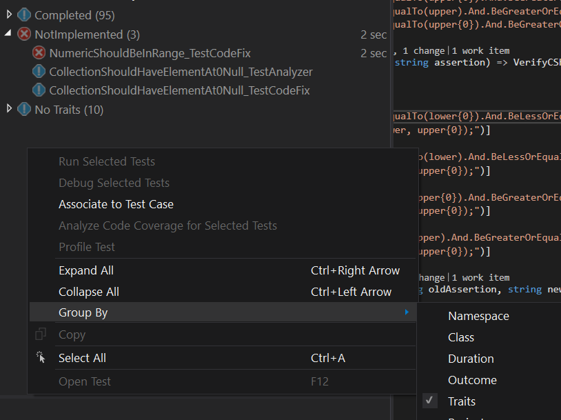 Fluentassertionsanalyzersteststipsnumerictestsnumericshouldbeinrangetestcodefix Fails