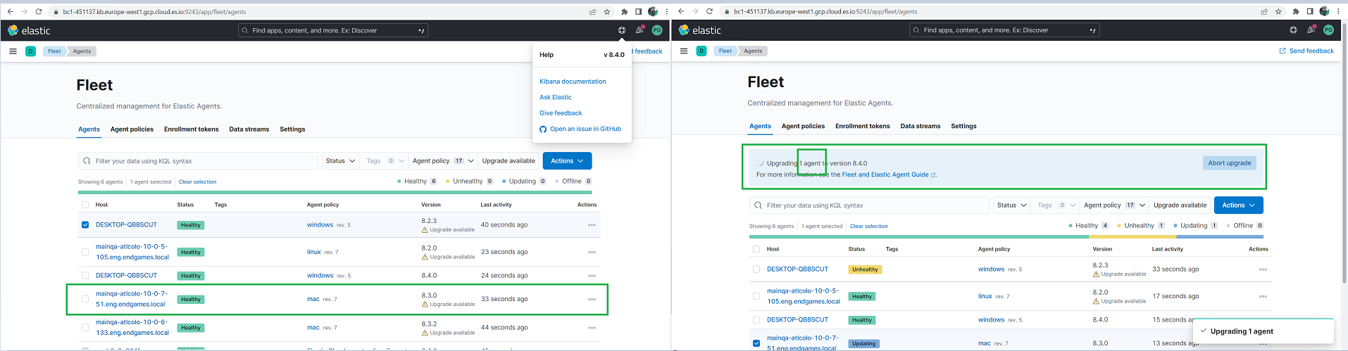 [Fleet]: On Agent upgrade modal ` 1 Agents` is shown for single agent ...