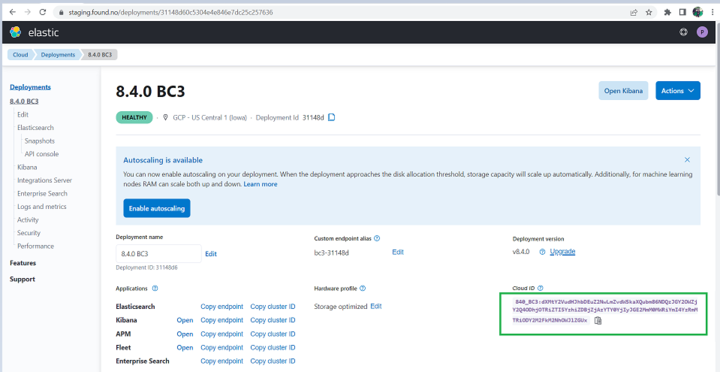 [Fleet]: 'Cloud ID' on the 'Integrations' tab doesn't match with the 'Cloud ID' value displayed ...