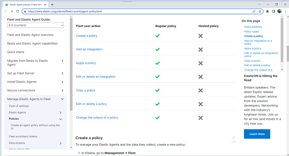 [Fleet]: User is re-directed to `Apply a Policy` section on clicking on `Add, remove, upgrade ...