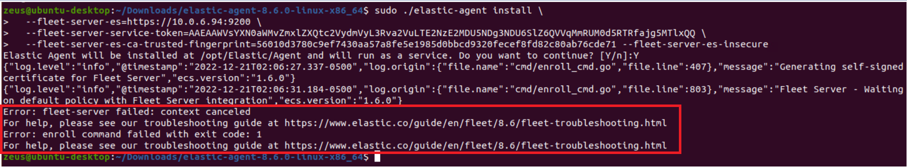 Self Managed Password And Enrollment Token Are Not Auto Generated On Running