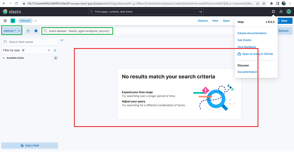 [Fleet]: `Metrics` data is not shown for 'elastic_agent.endpoint_security' dataset on the `Data ...