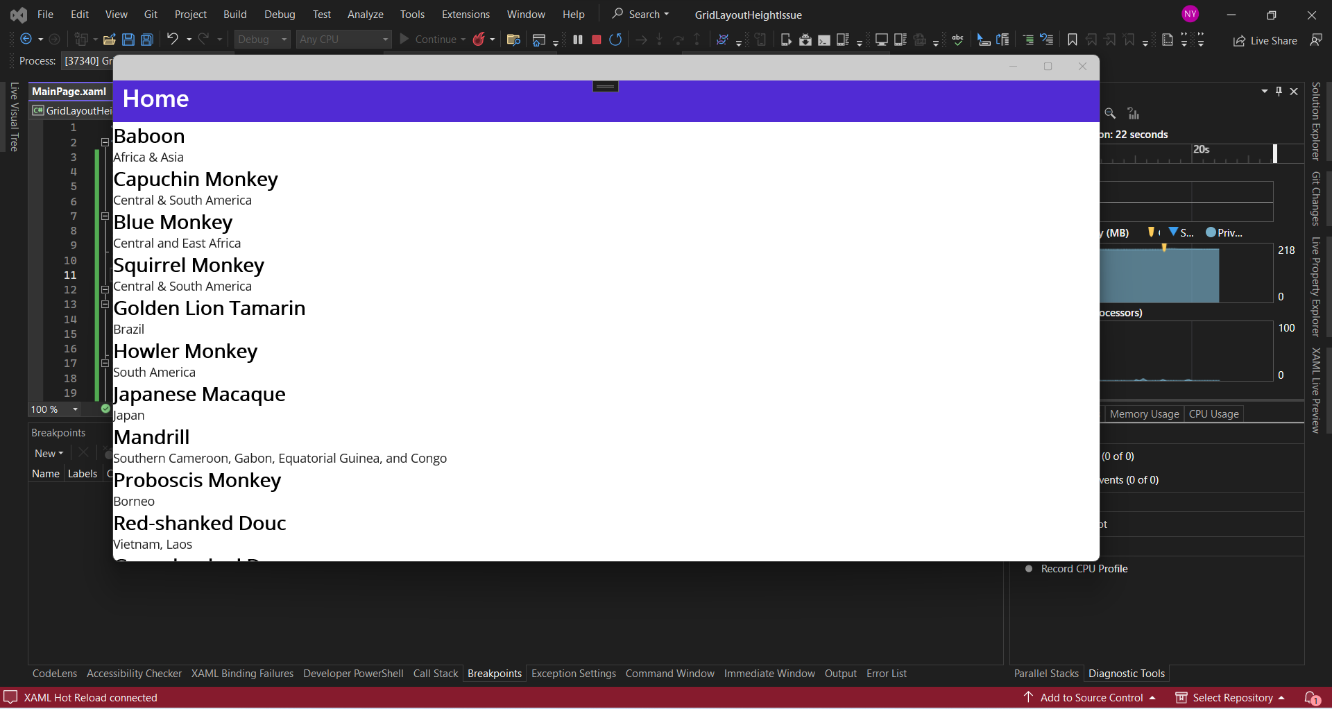 The initial child element of the Grid Layout occupies the entire height of the layout. · Issue ...