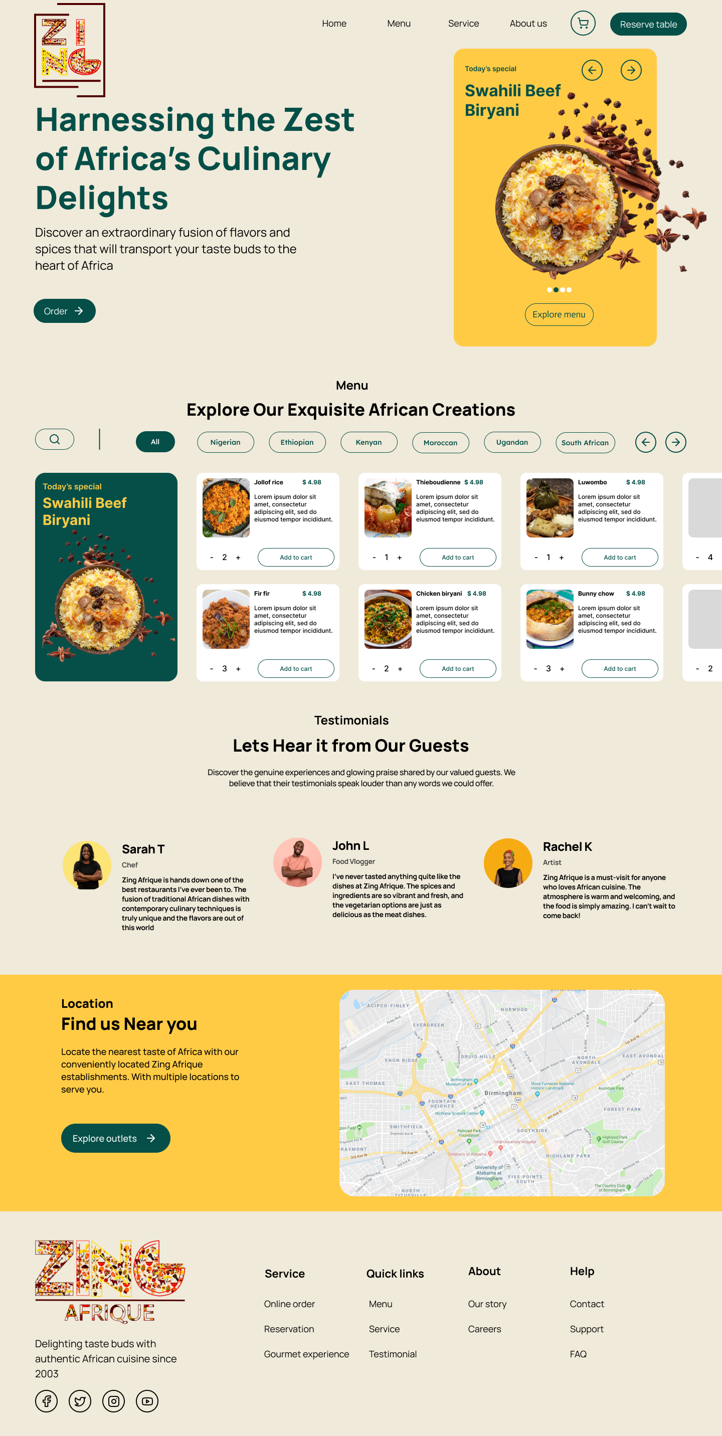 GitHub - larrymiami/Zing-Afrique: Zing-Afrique is a website for a restaurant that offers dine-in ...