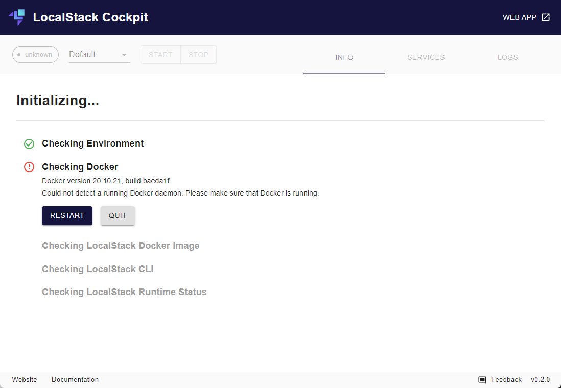 File > Restart is not working as expected · Issue #1 · localstack/cockpit · GitHub