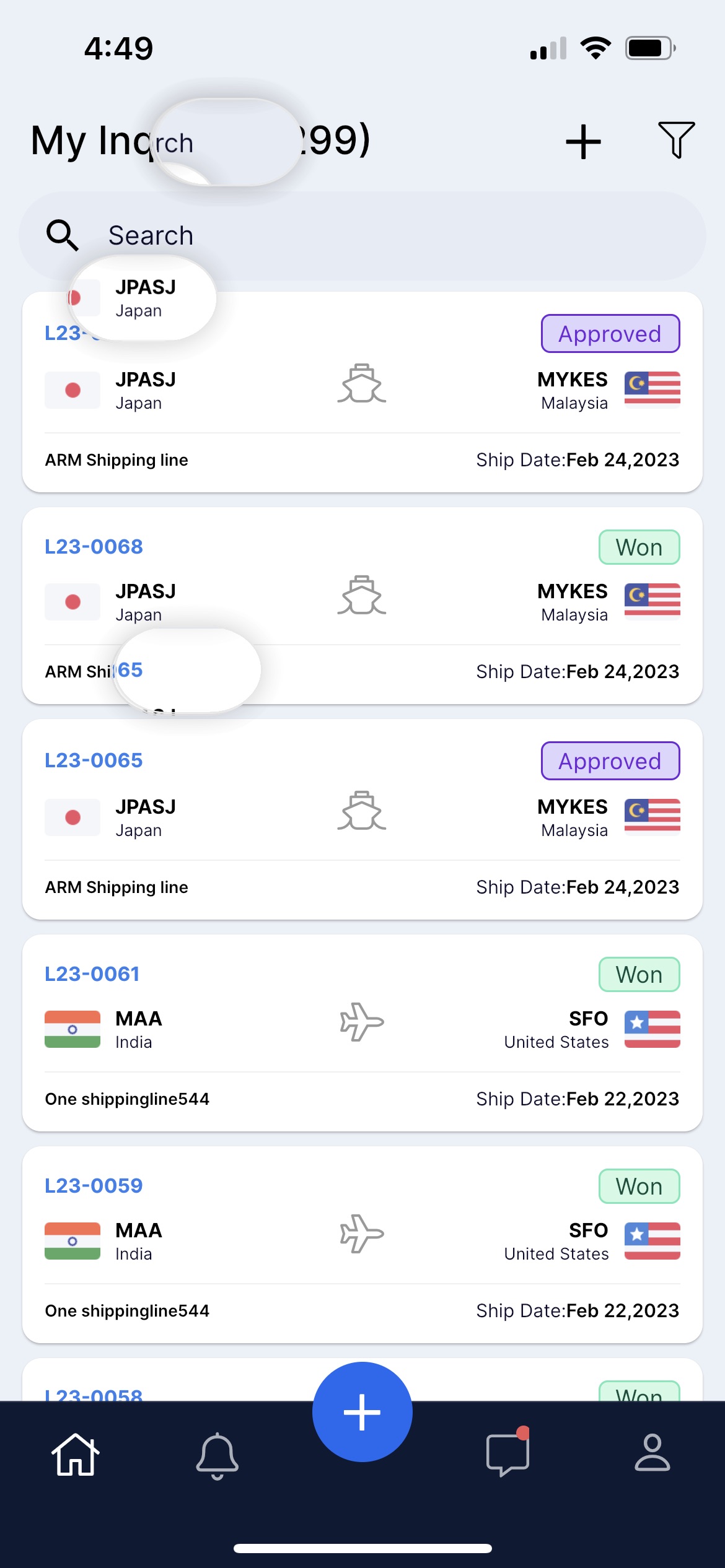 IOS version 3.7.3 shows a bubble magnifying glass permanently during onsubmitted event · Issue ...