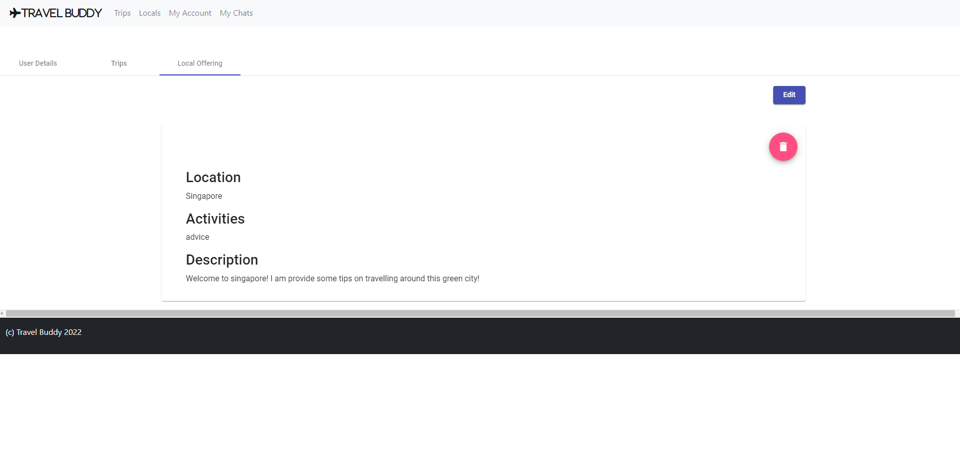 GitHub - angieyumin1997/travelbuddy: Travel buddy matches you with ...