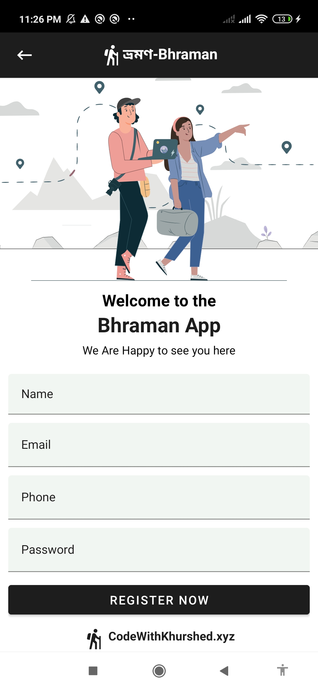 GitHub - codewithkhurshed/Bhraman: An social media app for travellers with Landmark Detection ...
