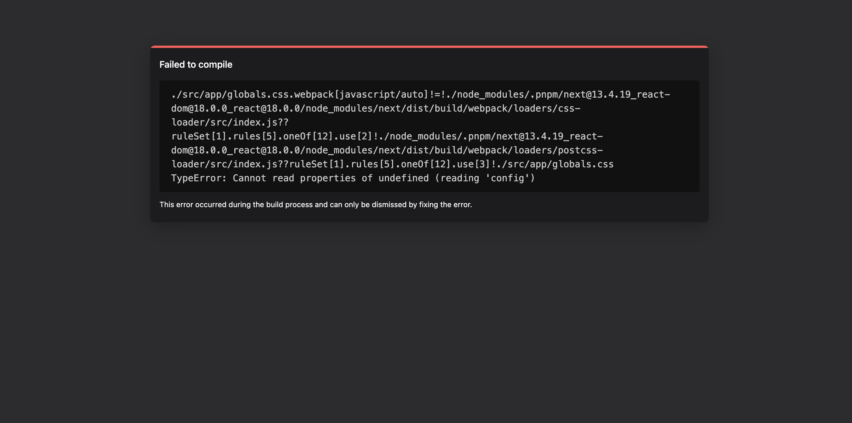 pnpm create next-app cli issue: TypeError: Cannot read properties of undefined (reading 'config ...