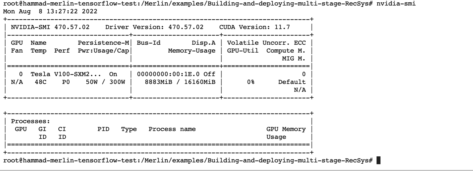[QST] Facing triton server out of memory error while running Merlin example. · Issue #519 ...