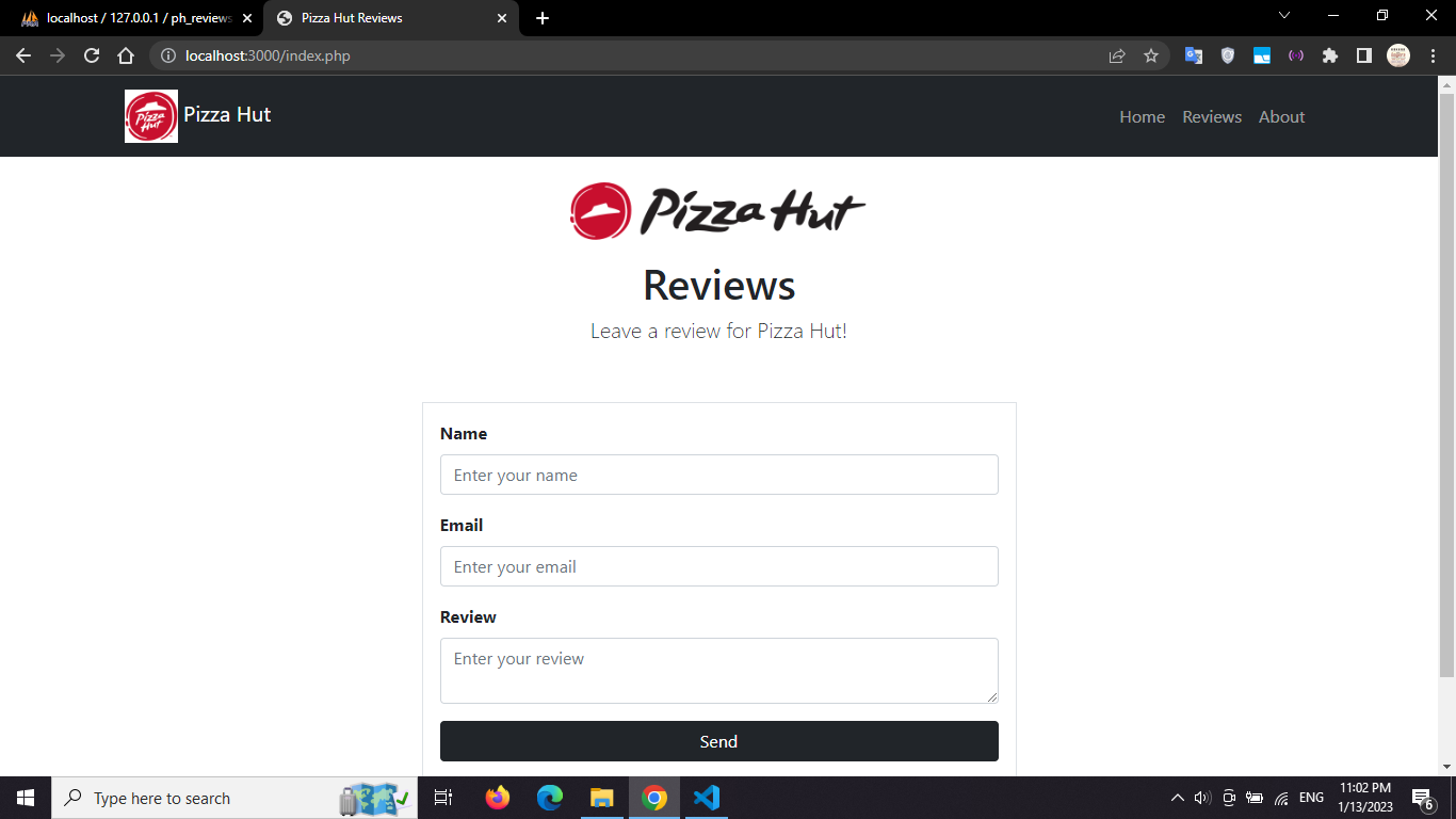 GitHub - hello-sabira/pizzahut_review_site: Just getting my hands wet with php