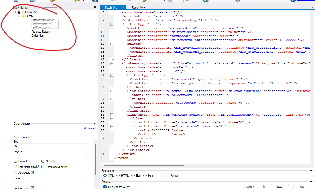 Not showing in tree view Vs fetchXML code · Issue #624 · rappen/FetchXMLBuilder · GitHub
