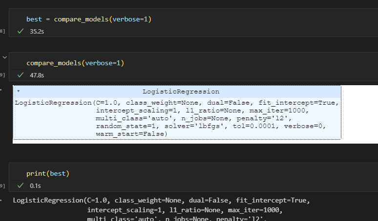 [bug] Compare Models Doesnt Show Grid · Issue 3454 · Pycaret Pycaret · Github