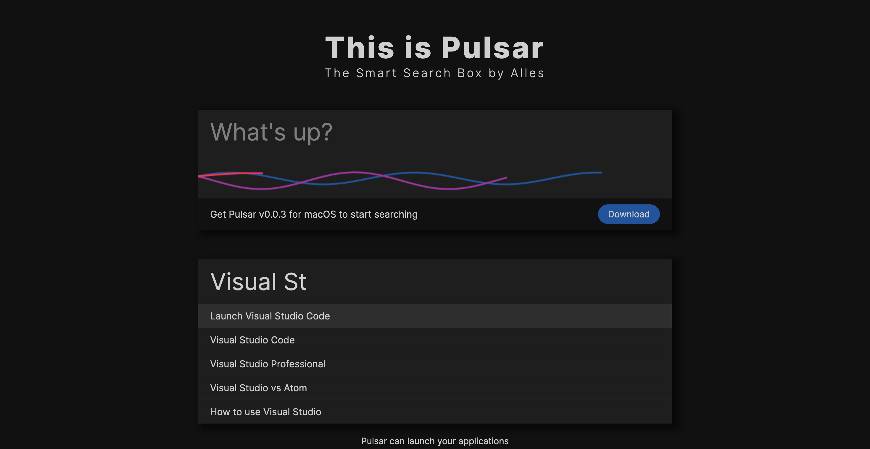 GitHub - xkcdstickfigure/pulsar: A utility similar to Spotlight or Raycast