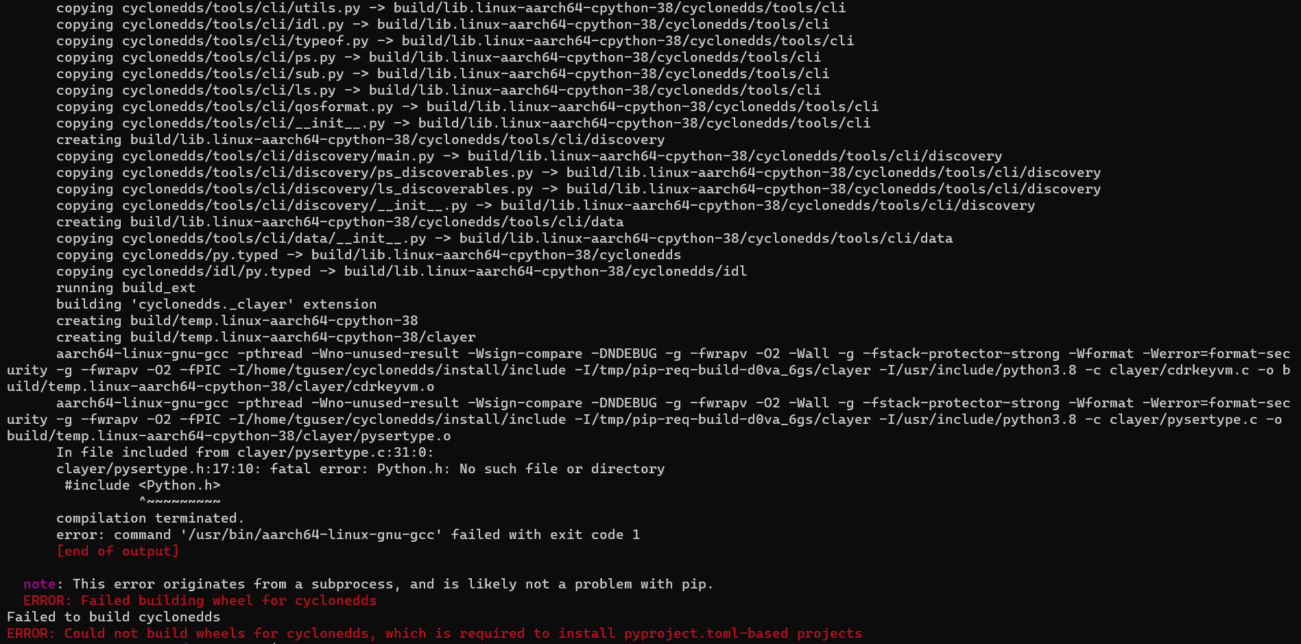 Cyclonedds Python Package Installation Via Source Fails On Arm64 · Issue 98 · Eclipse 9229