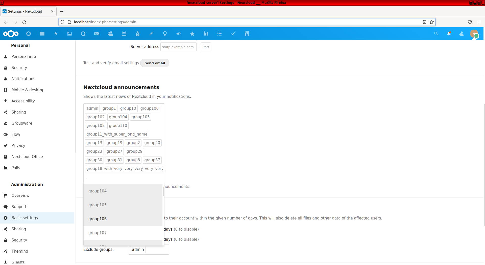 Visual glitch: managing groups nearly impossible · Issue #22283 · nextcloud/server · GitHub