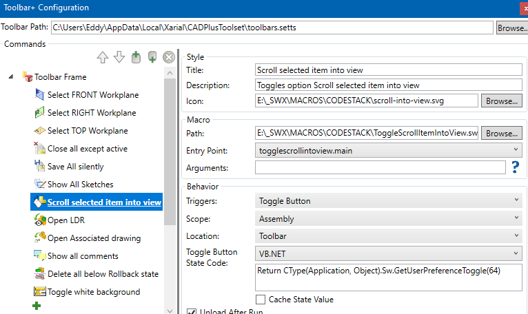 Failed to compile toggle state code message when when starting up Solidworks · Issue #106 ...