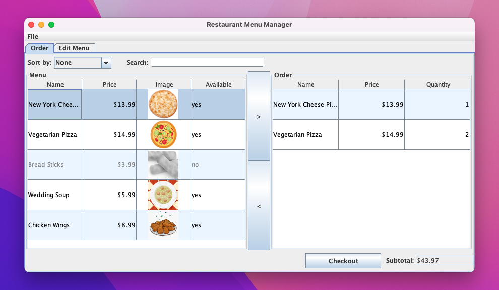 GitHub - NickC64/Restaurant-Menu-Manager: Restaurant menu manager ...