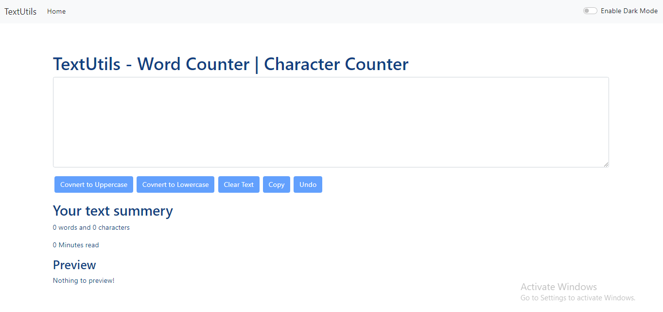GitHub - lamansheikh/TextUtils-React: Word-Counter APP Using REACT-JS