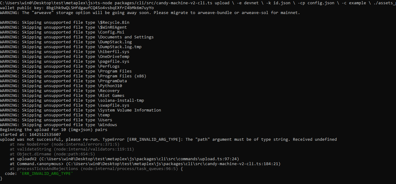Upload failed... · Issue #1585 · metaplex-foundation/metaplex · GitHub