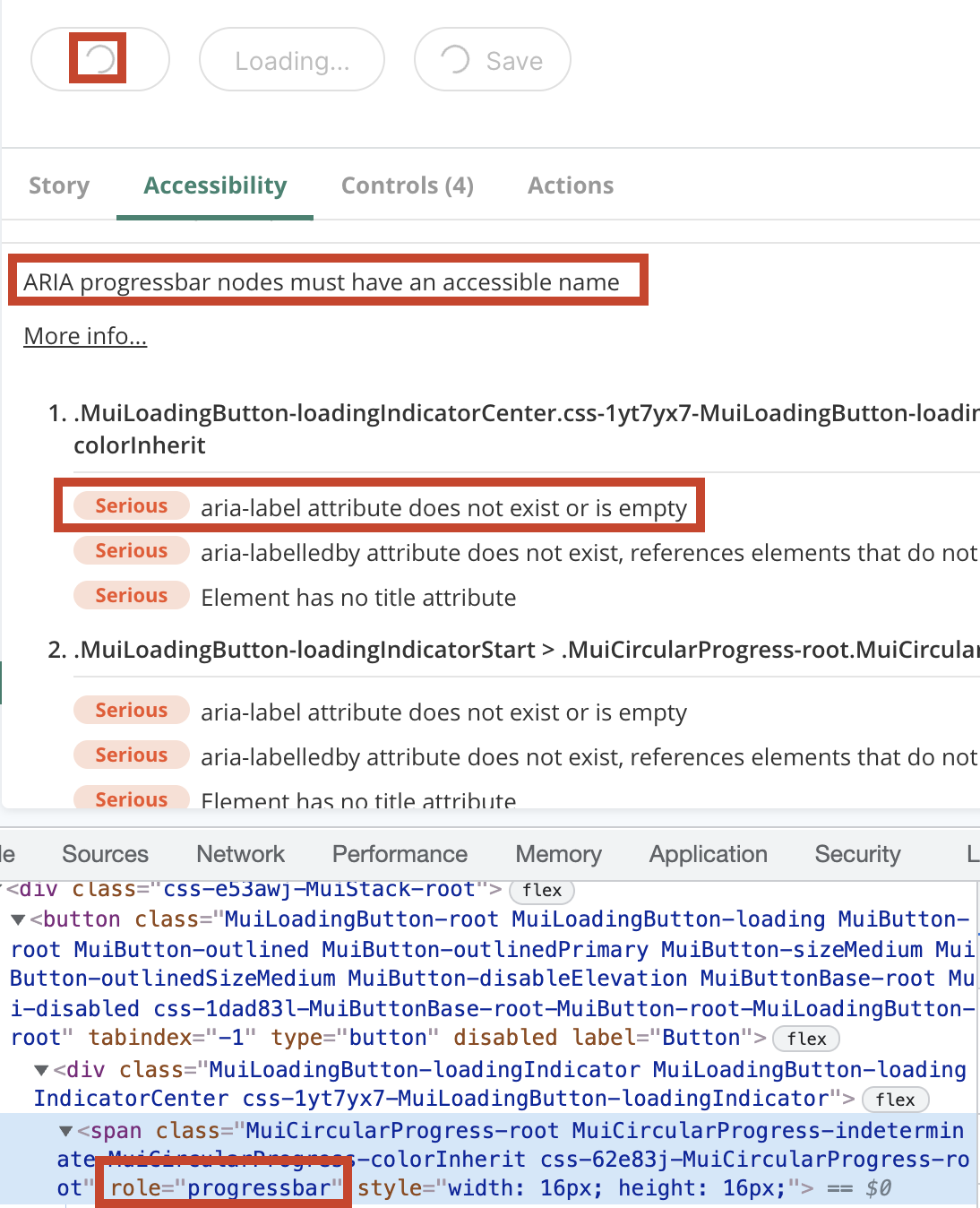 [loadingbutton] Missing Accessible Name For Loading Indicator · Issue 28206 · Mui Material Ui