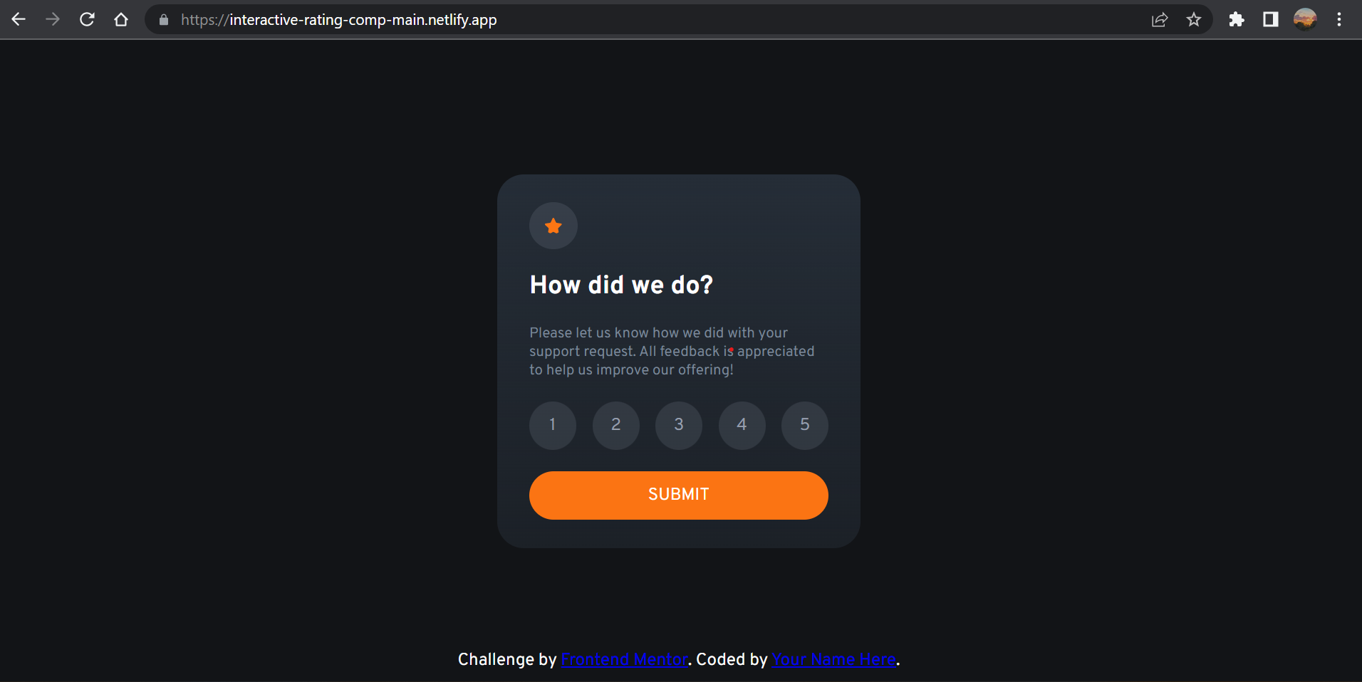 GitHub - Shraddha-V22/interactive-rating-component-main