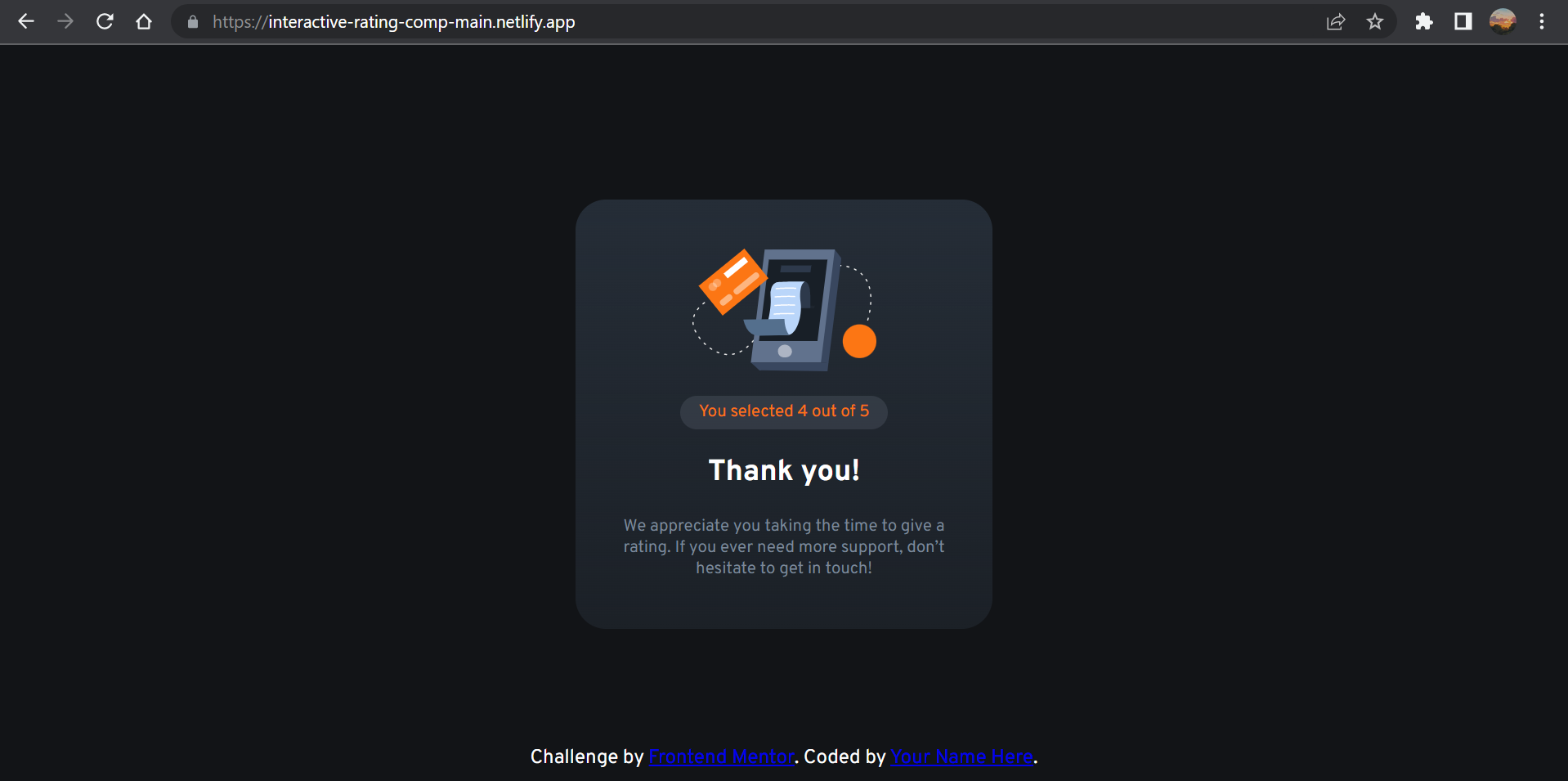 GitHub - Shraddha-V22/interactive-rating-component-main
